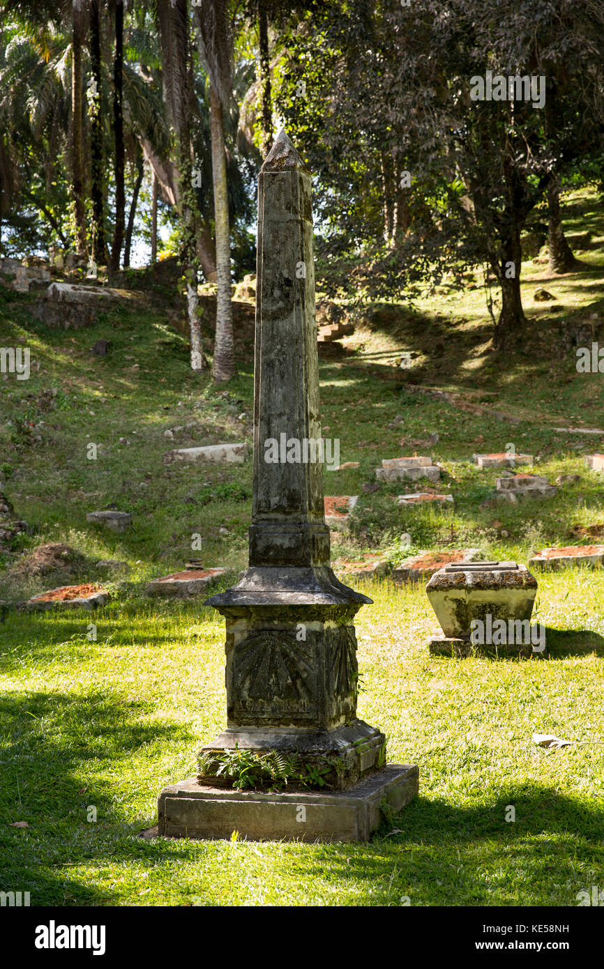 The Seychelles, Mahe, Victoria, Bel Air, historic colonial-era cemetery ...