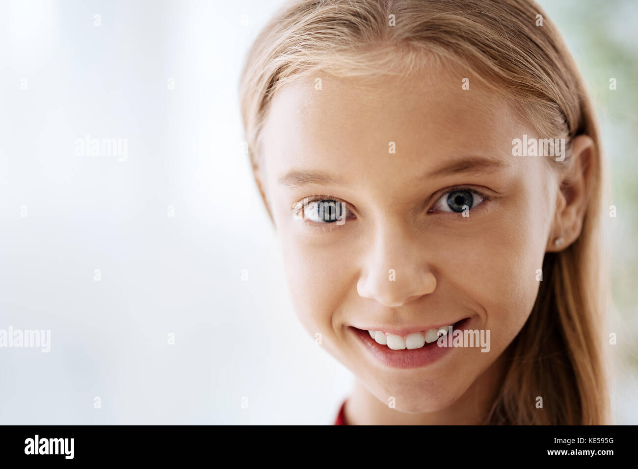 Portrait positive nice girl hi-res stock photography and images - Alamy