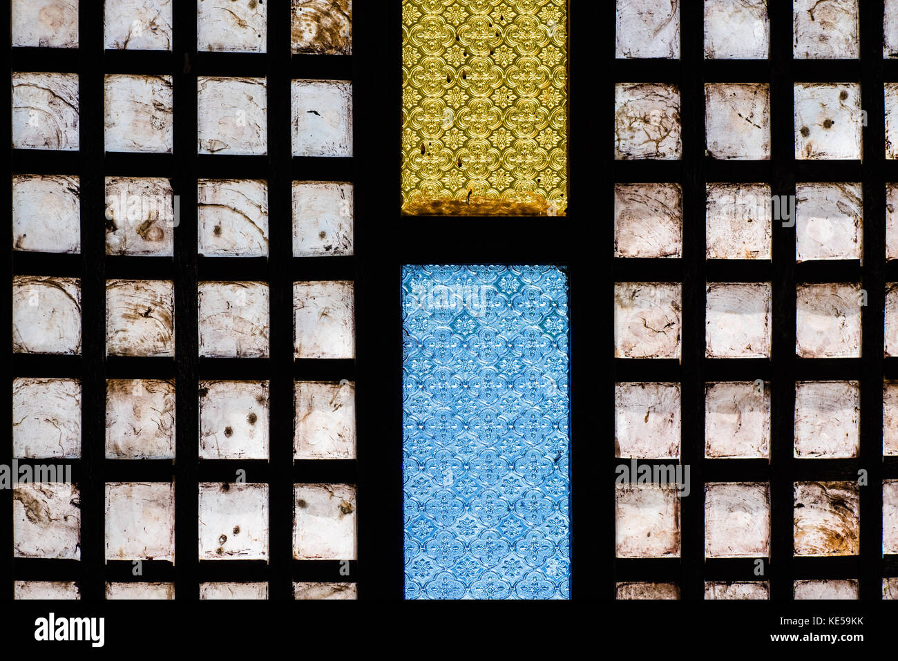 Philippine traditional window pane Stock Photo - Alamy