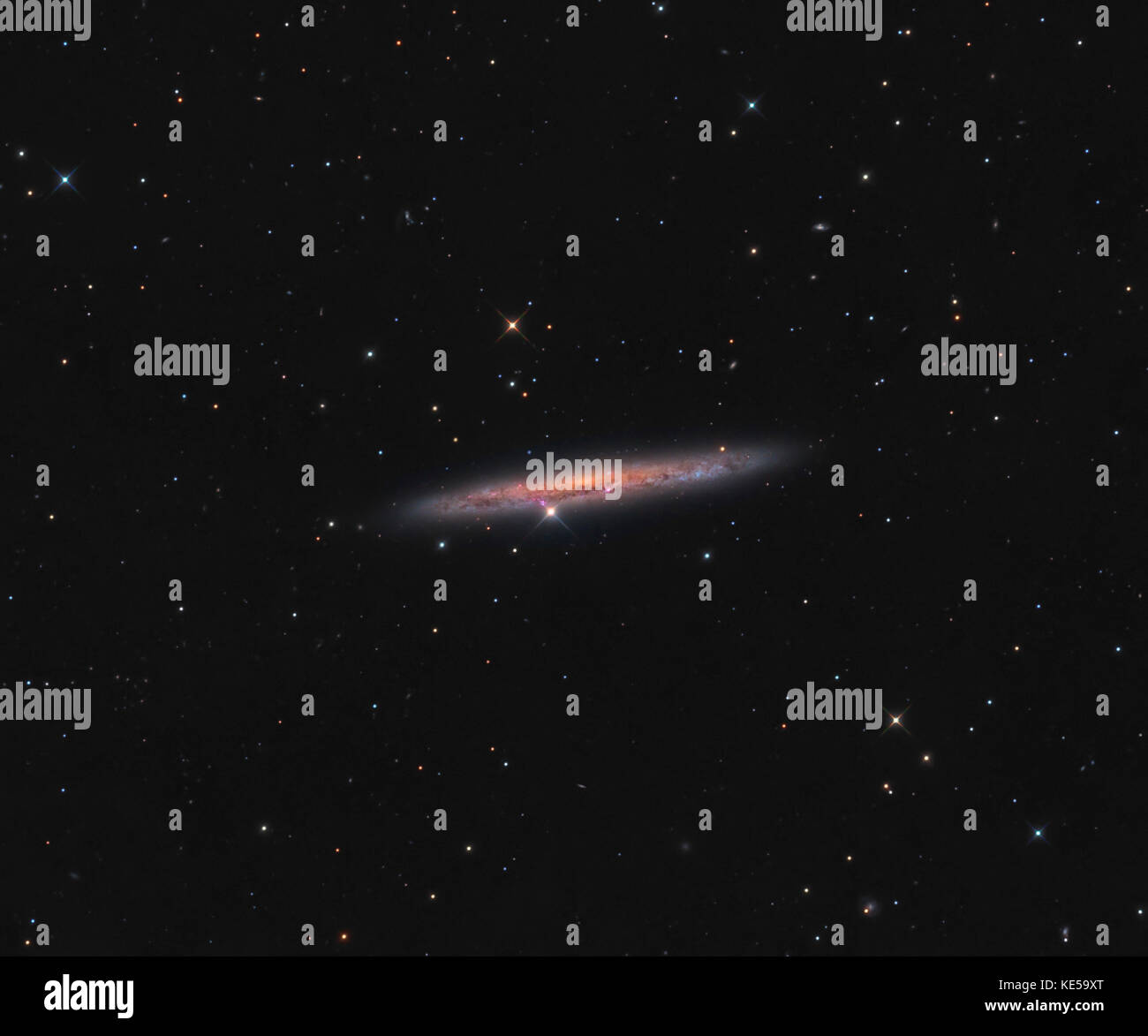 Edge on spiral galaxy hi-res stock photography and images - Alamy