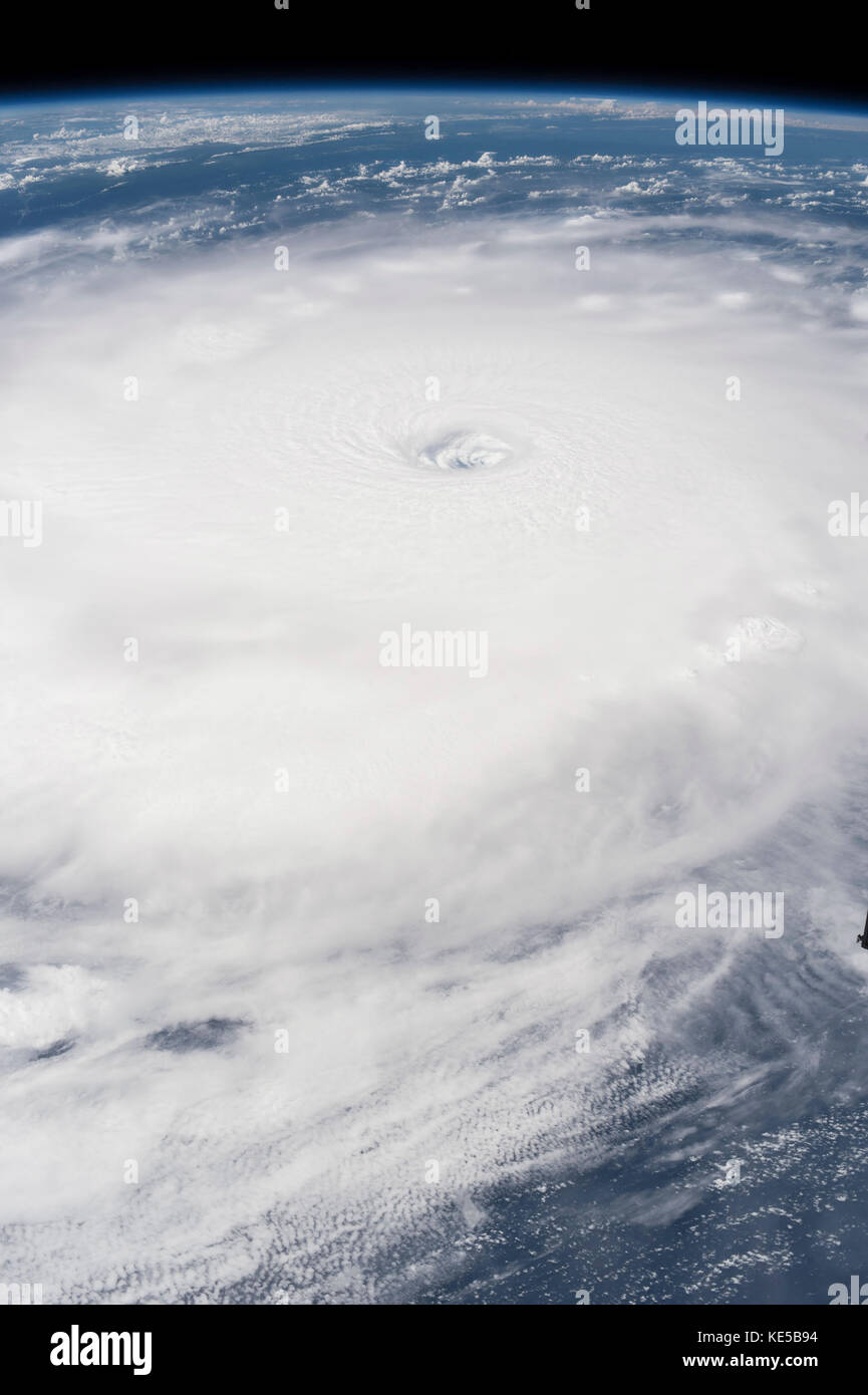 The eye of Hurricane Irma as seen from the International Space Station ...