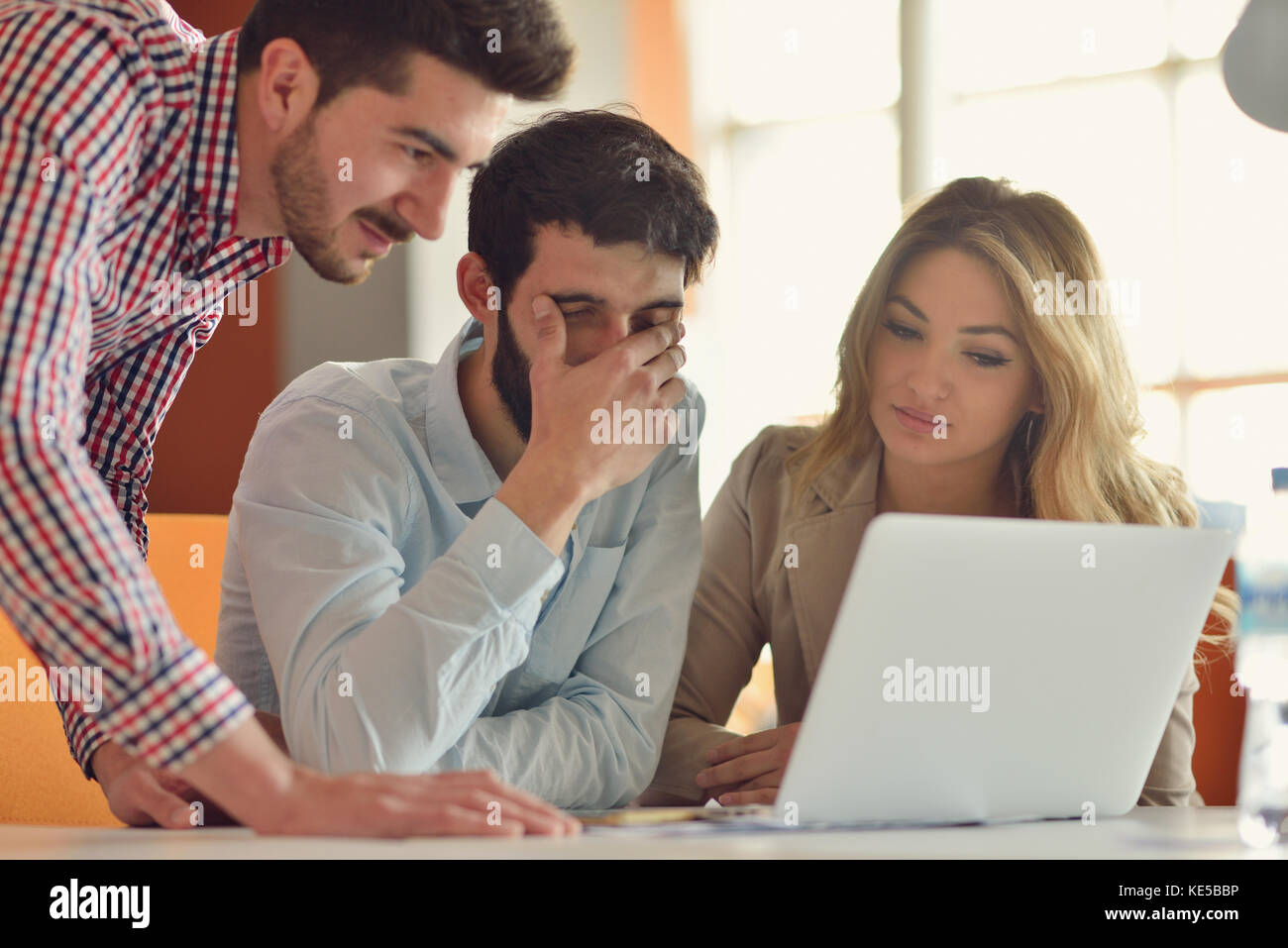 Coworkers Team Work Modern Office Place Stock Photo - Alamy