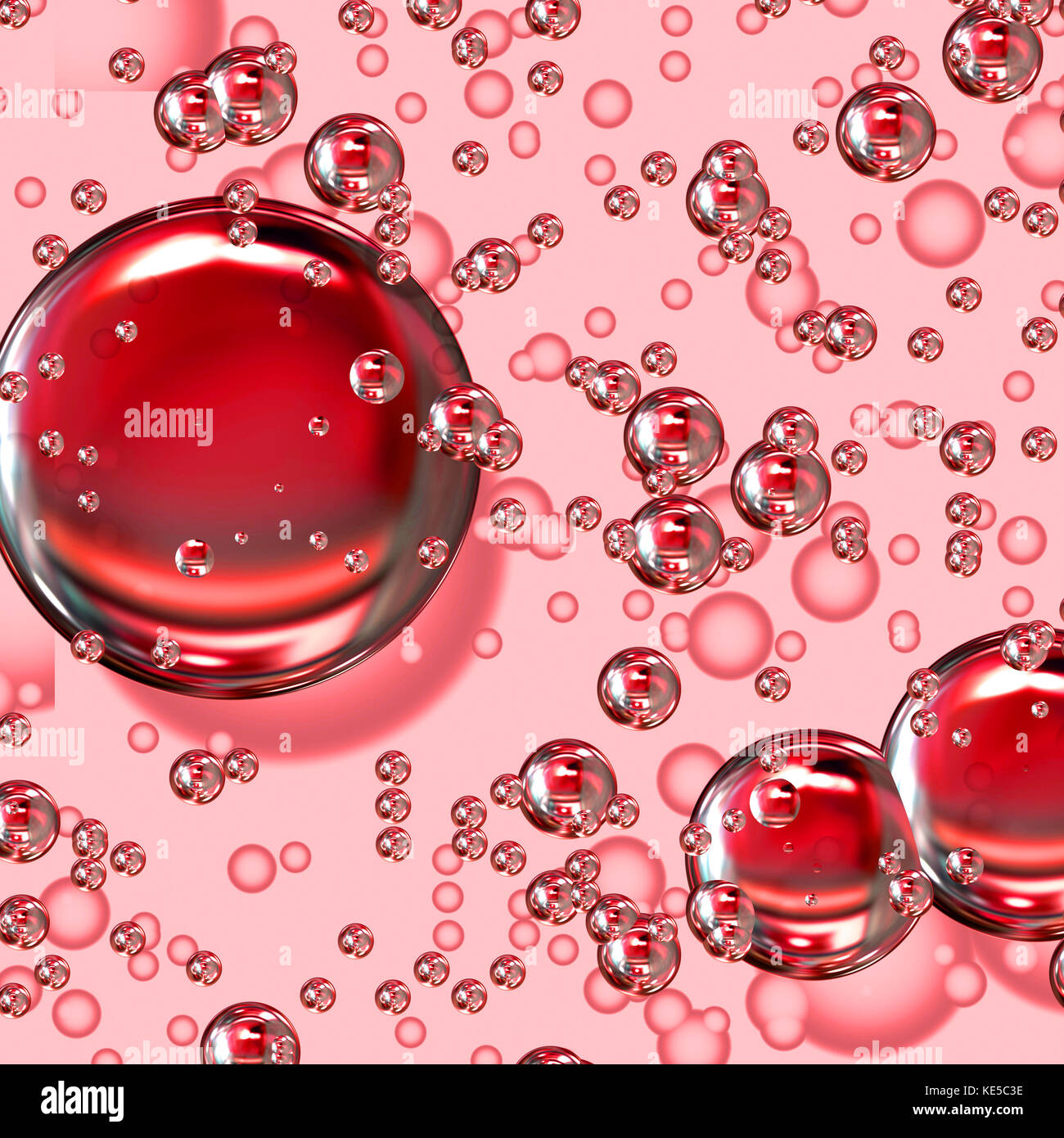 Red soap bubbles Stock Photo - Alamy