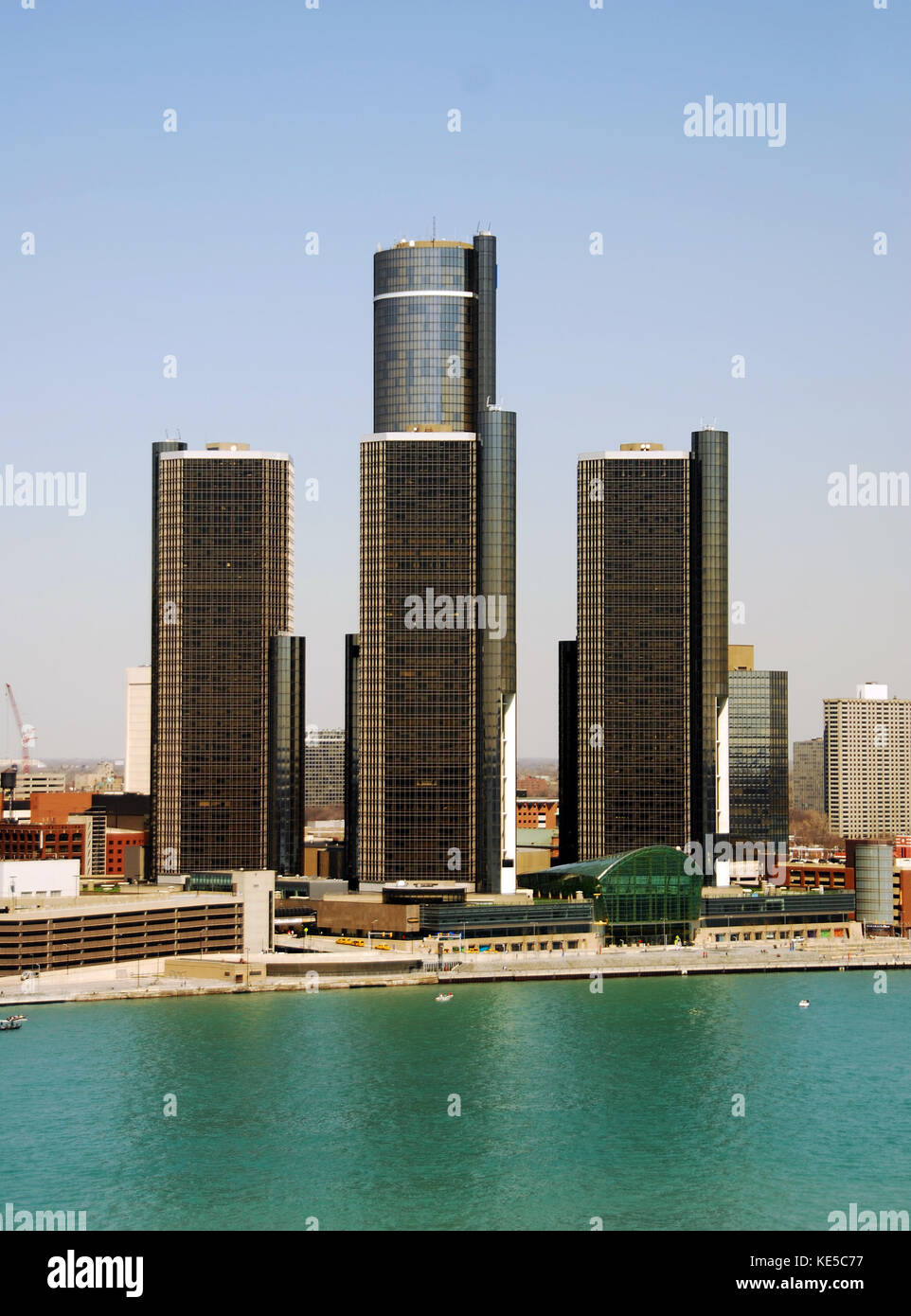 Detroit Michigan waterfront Stock Photo - Alamy