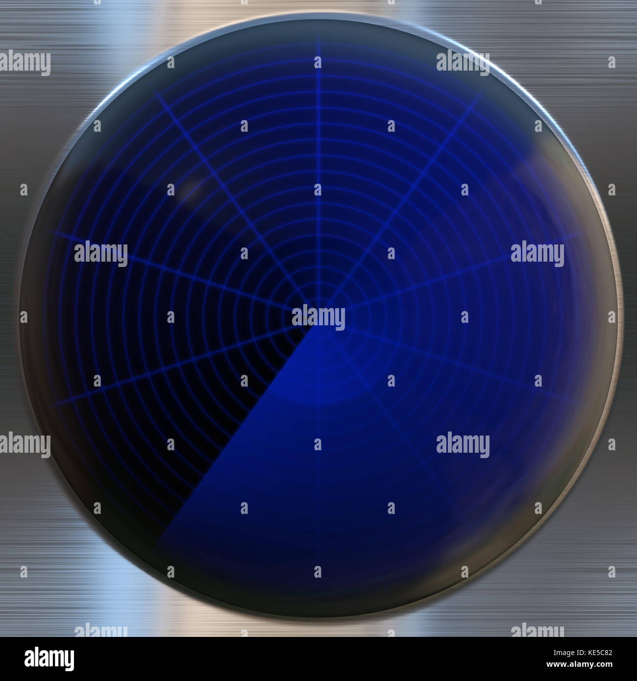Blue radar display Stock Photo - Alamy