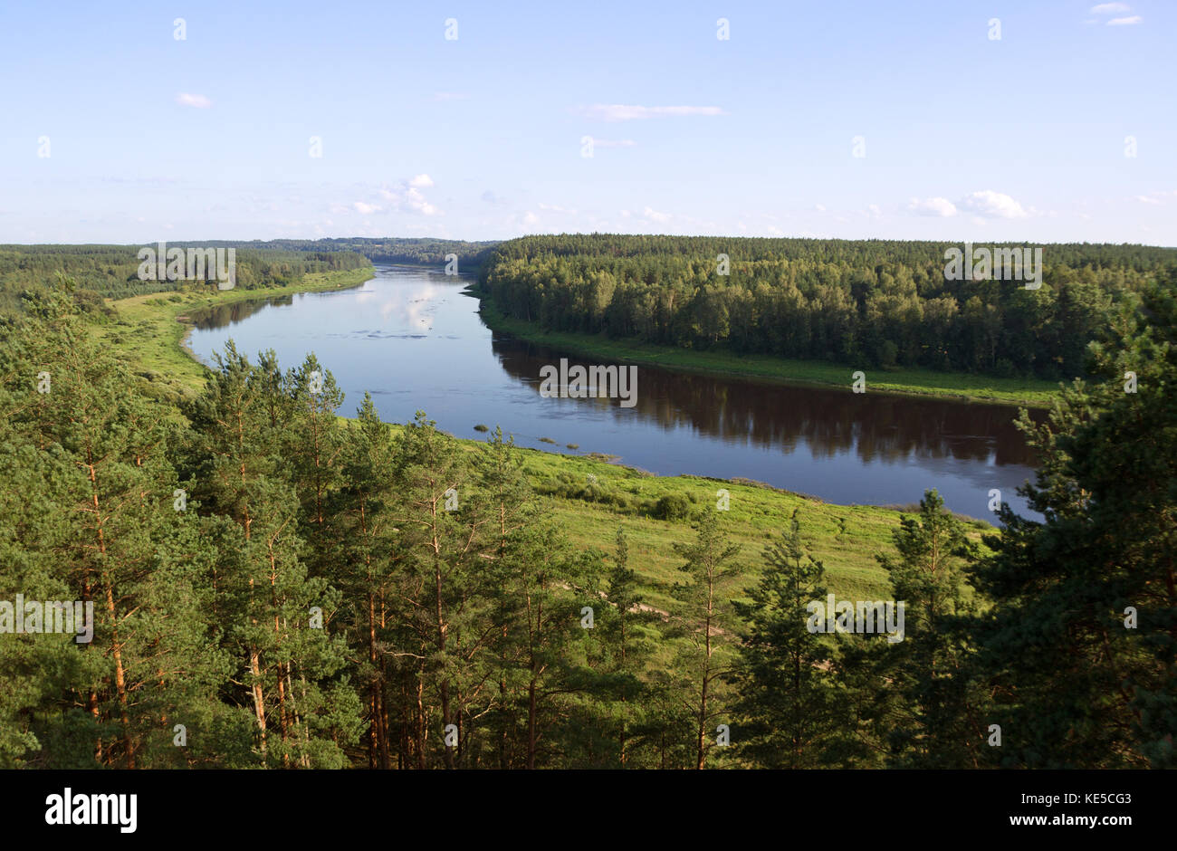 Circles of river Daugava in Latvia Stock Photo - Alamy