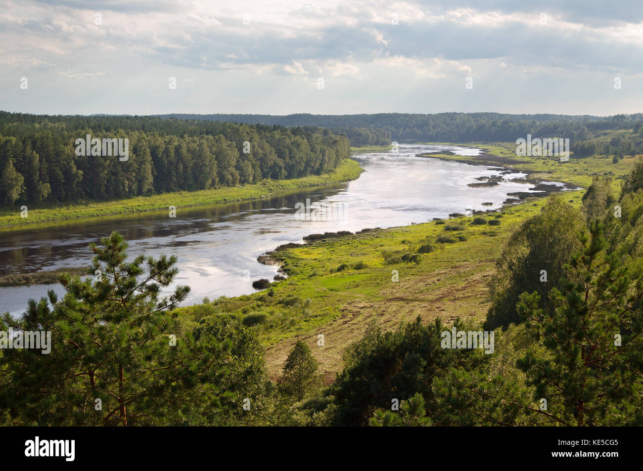 Circles of river Daugava in Latvia Stock Photo - Alamy