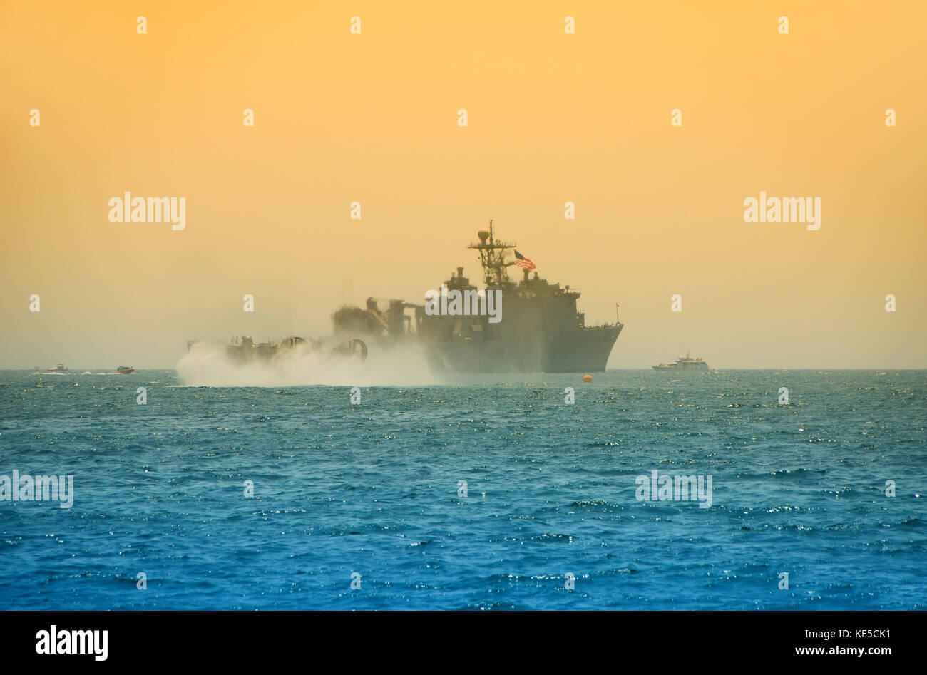 Military ship at sea Stock Photo - Alamy
