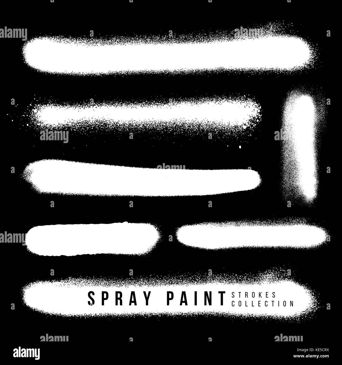 vector various white monochrome spray paint splash stokes decorative ...