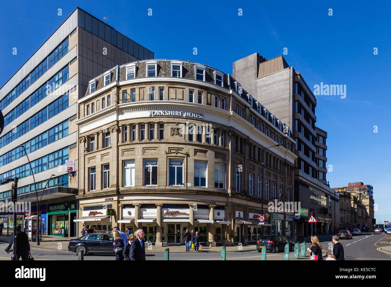 Corner of Barkers Pool and Leopold Street, Sheffield, UK Stock Photo ...