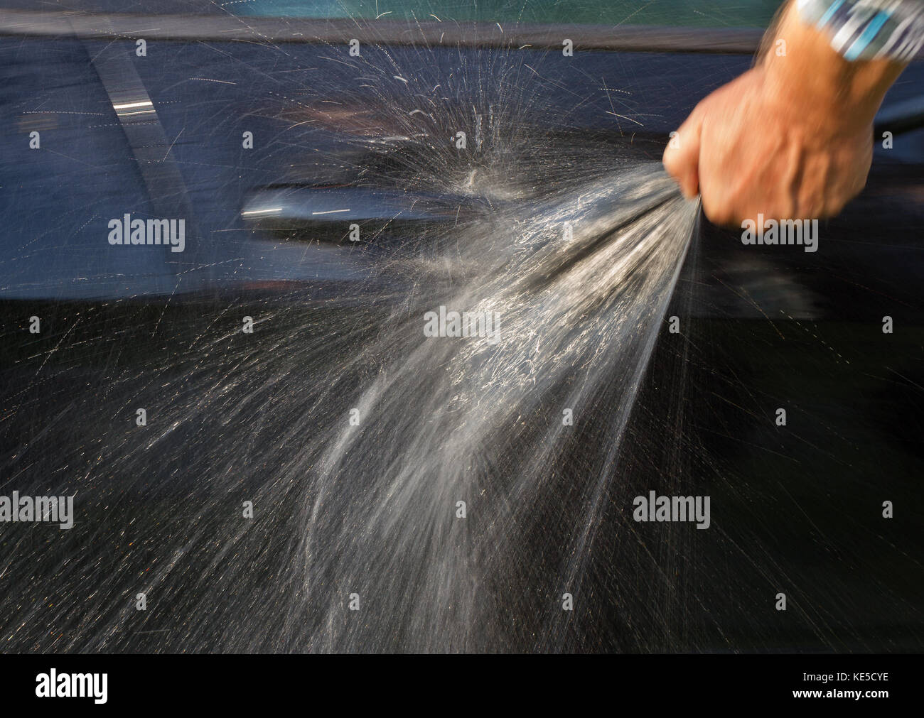 Wash the car by hand Stock Photo - Alamy