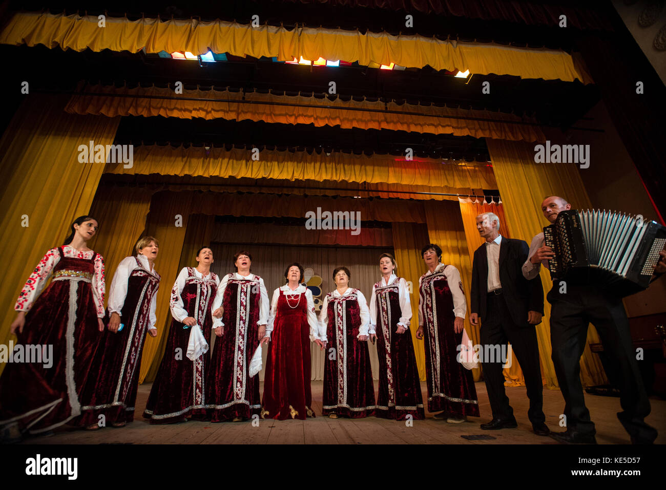 Slavyanka Chorus sing traditional Russian songs at Ivanovka village ...