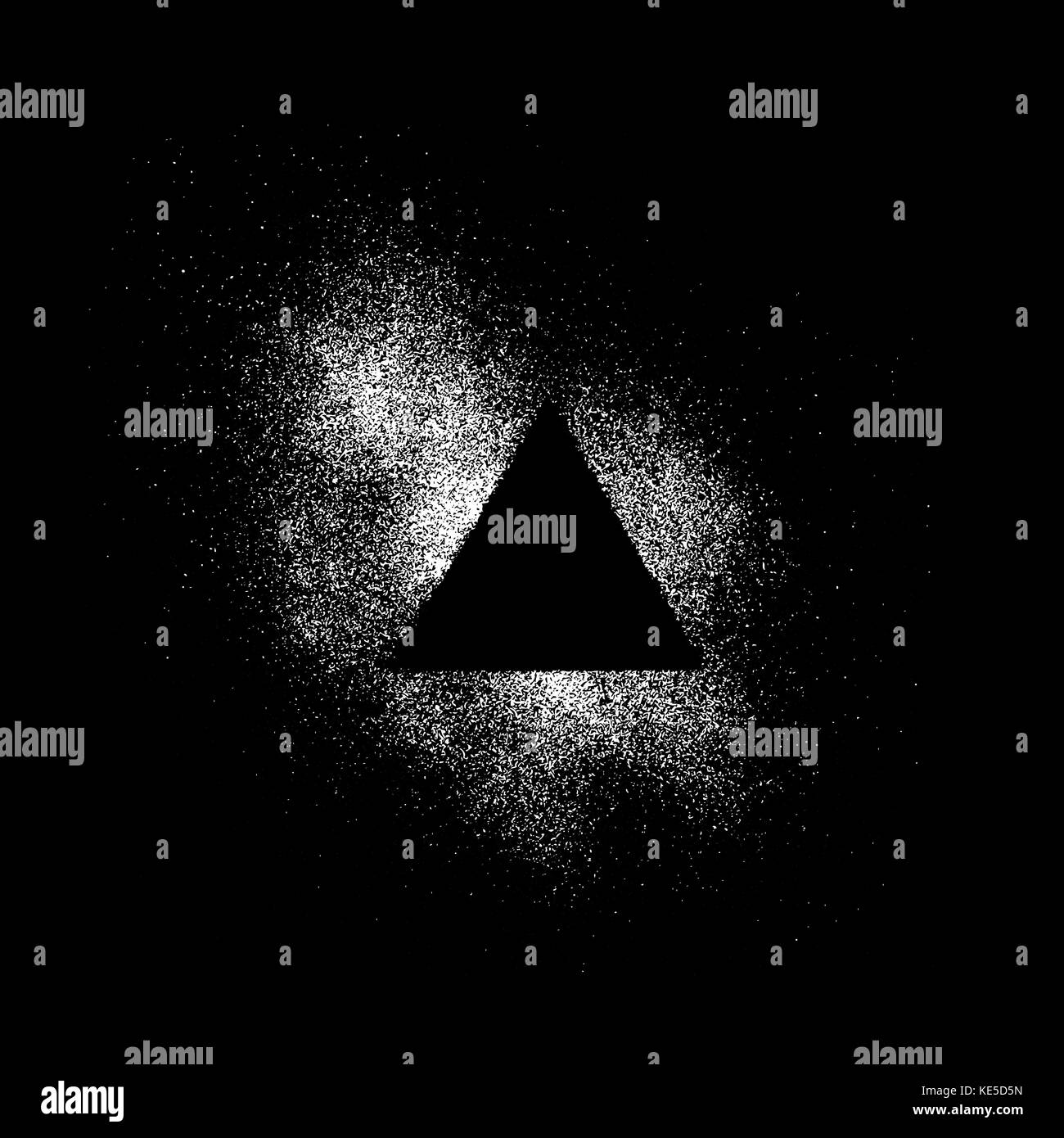 vector triangle shape white monochrome spray paint decorative splatter ...