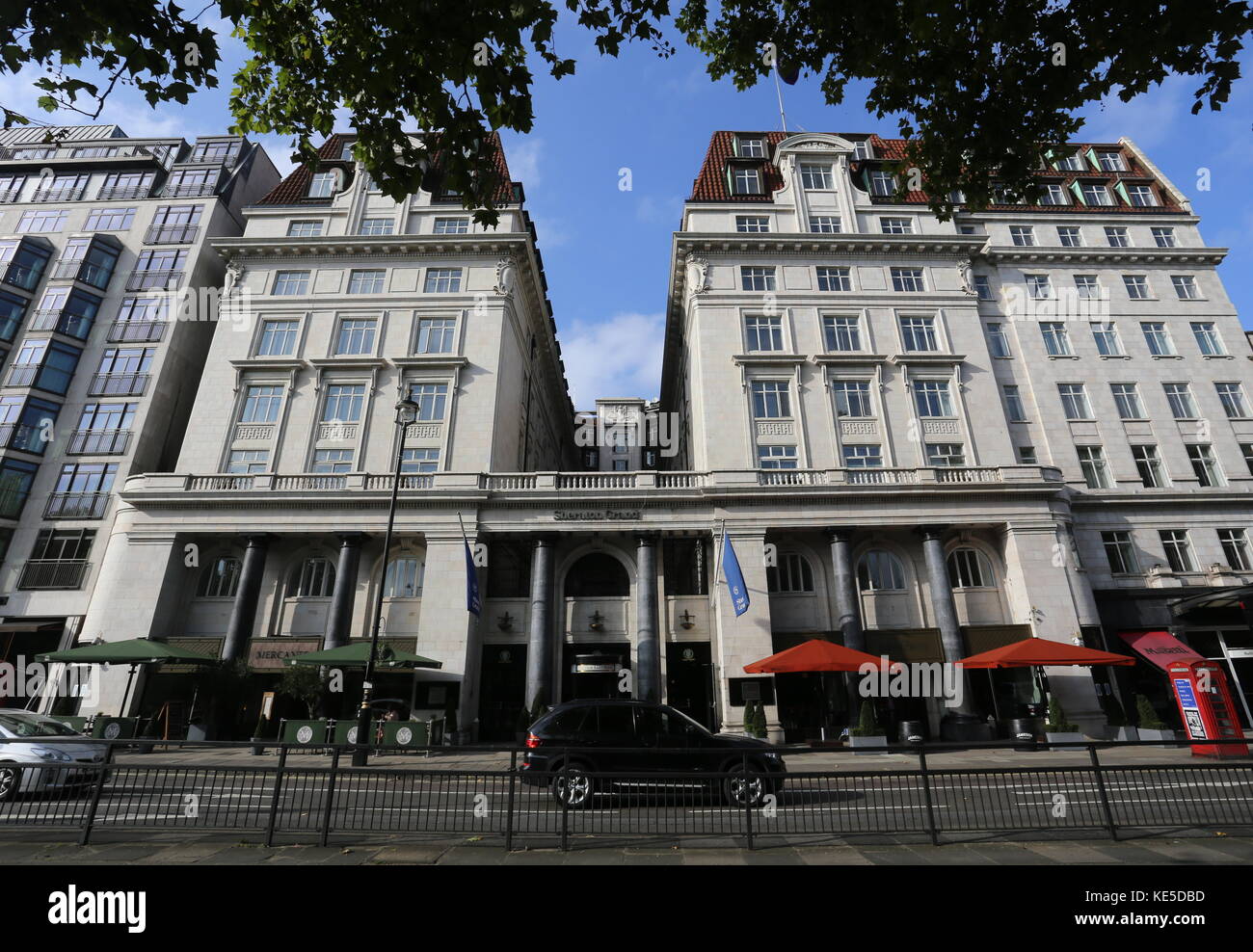 Exterior of Sheraton Grand London Park Lane London UK October 2017 ...