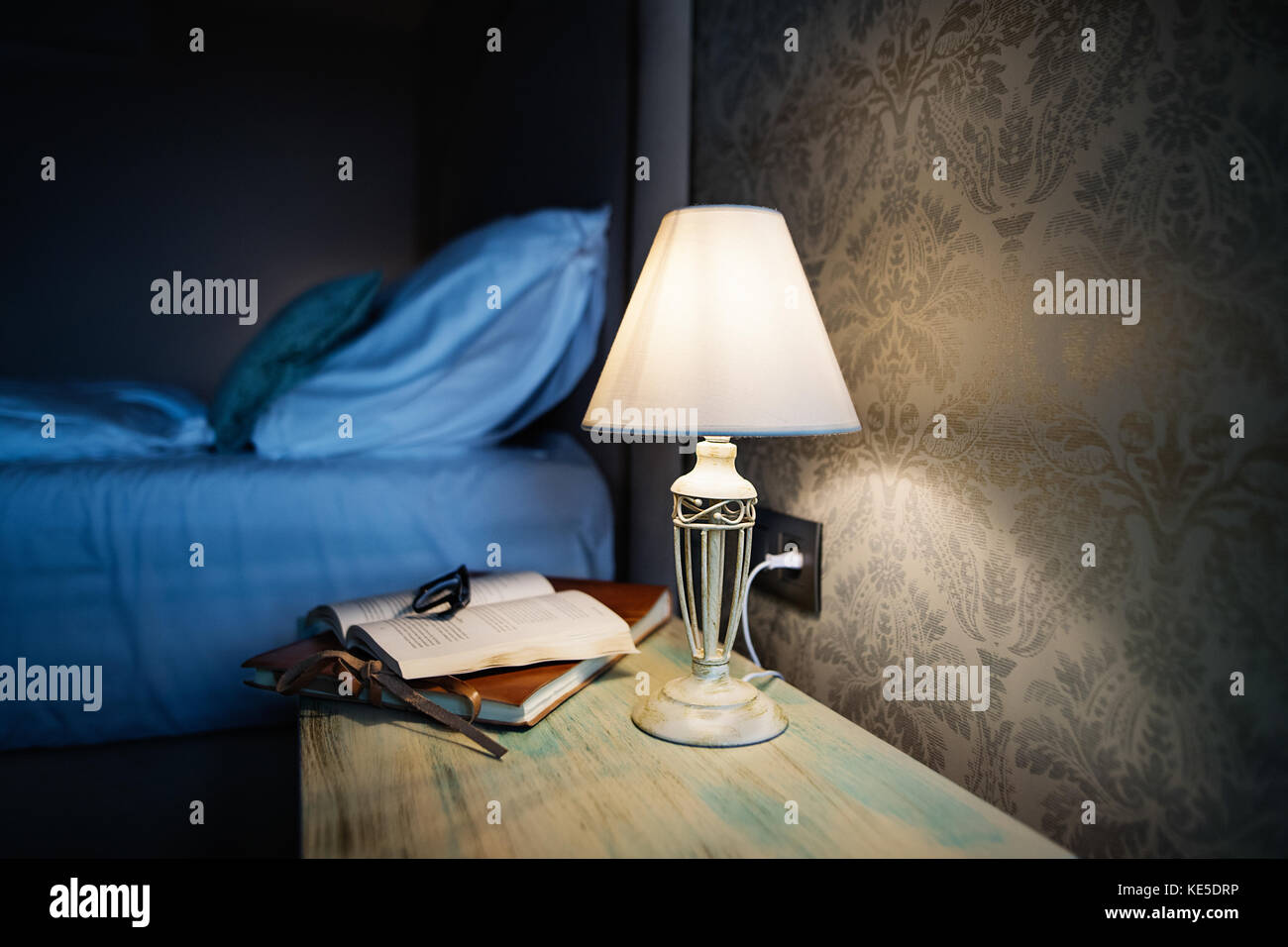 Hotel room in the evening Stock Photo - Alamy