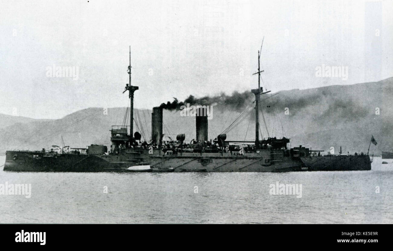 Japanese cruiser Tokiwa 1904 Stock Photo - Alamy
