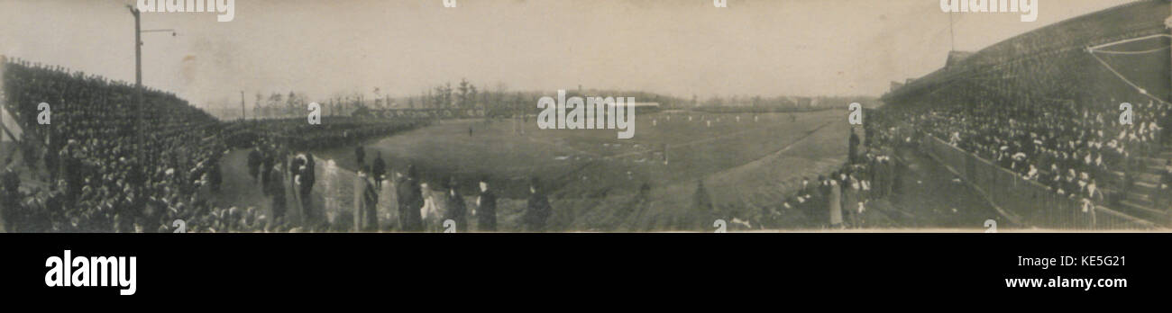 This photograph captures a rugby match between the varsity teams of ...