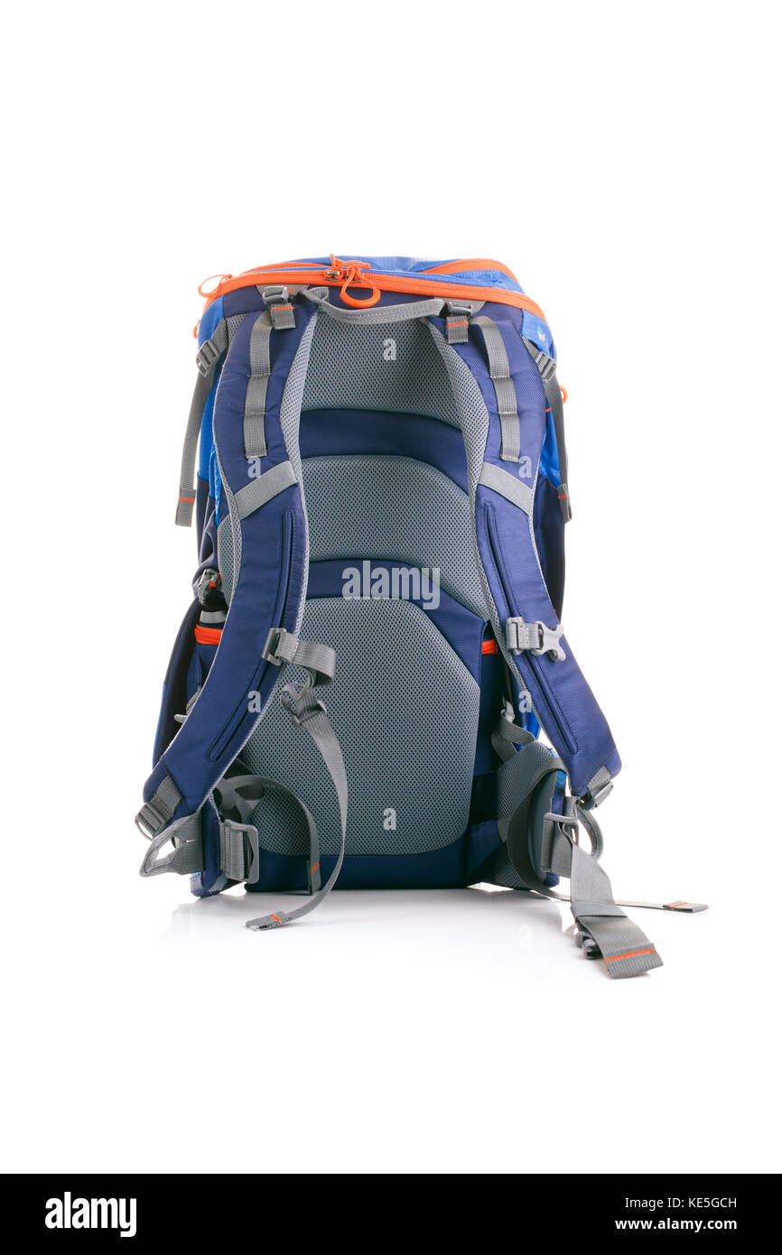 Photo of tourist backpack isolated on empty white background Stock ...