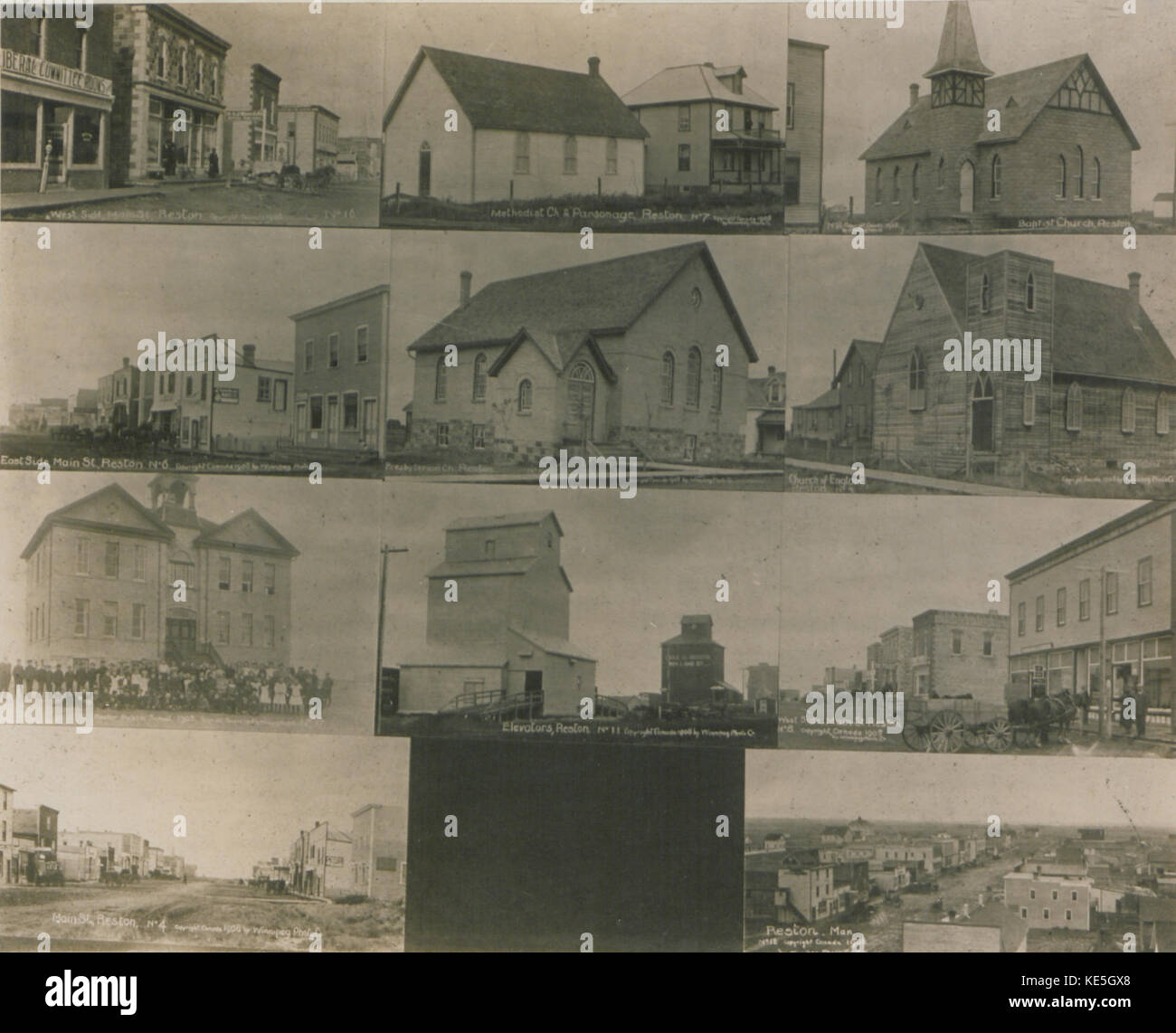 Views of Reston, Manitoba (HS85 10 20402 Stock Photo - Alamy