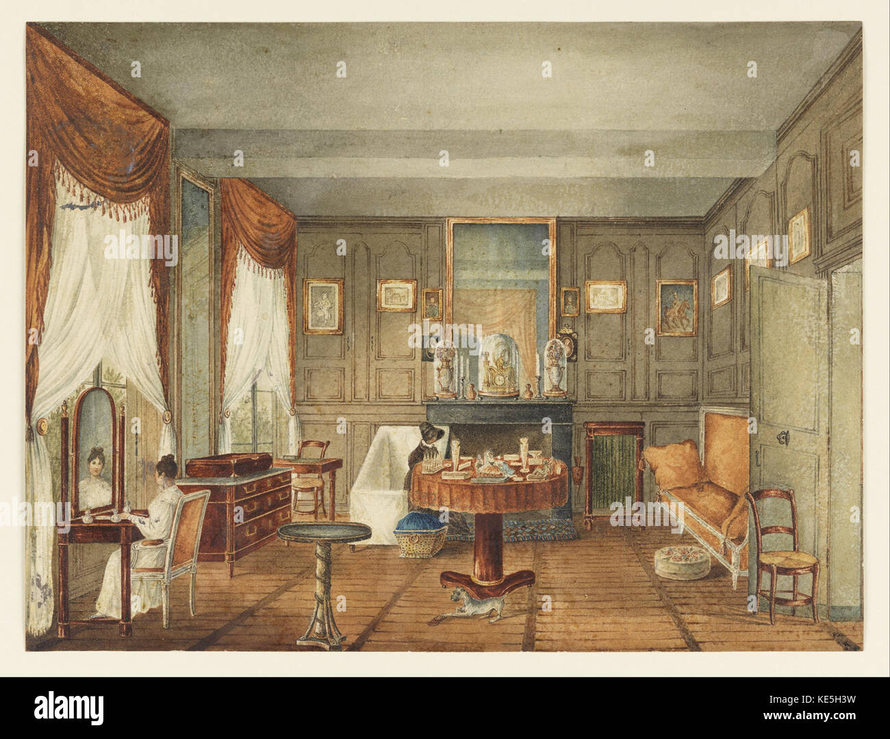 View of a Morning Room Interior Stock Photo - Alamy