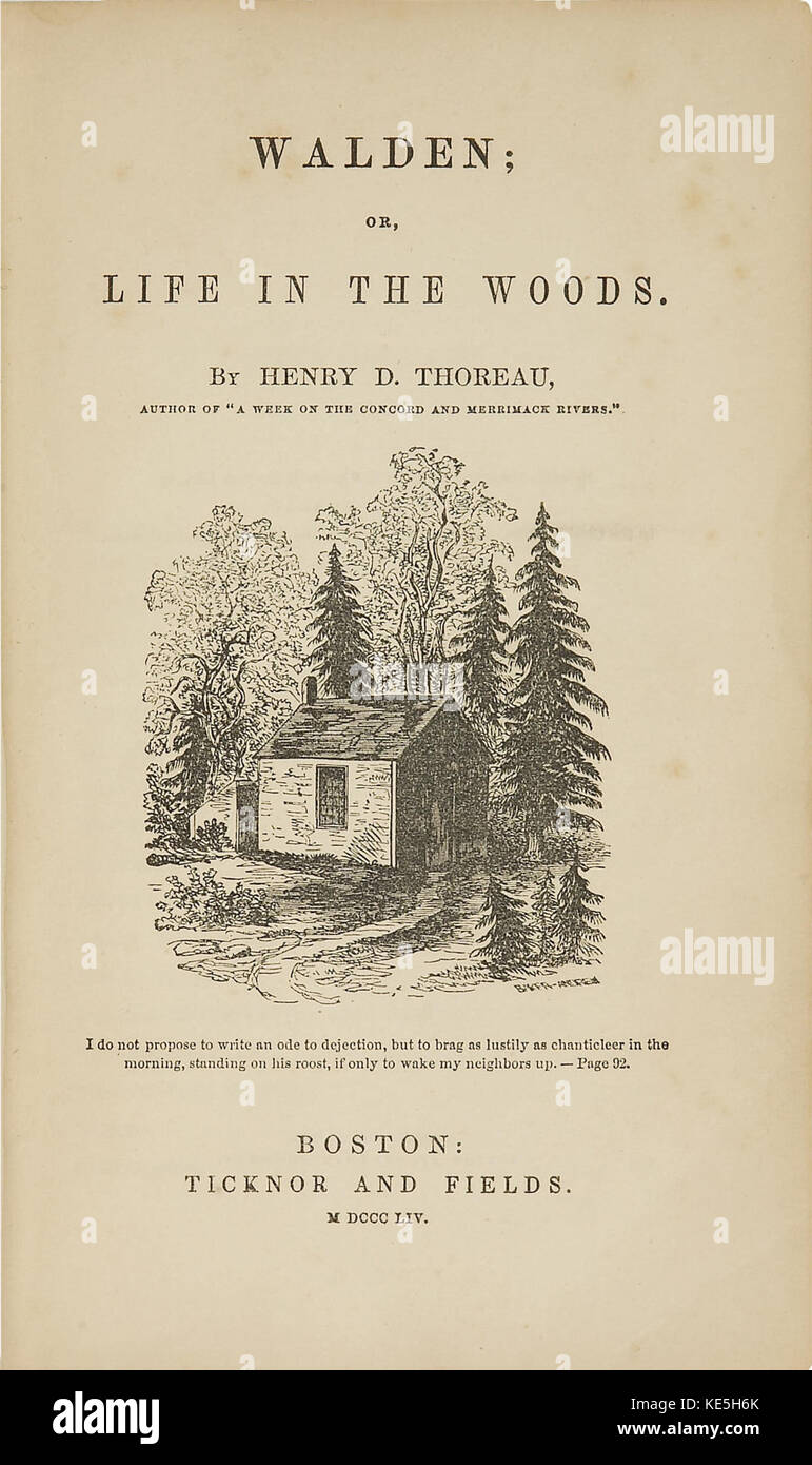 Thoreau walden cover hi-res stock photography and images - Alamy