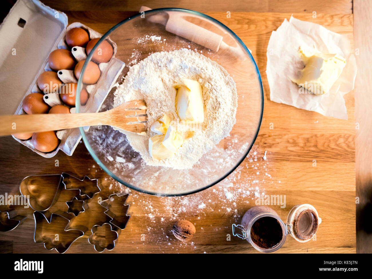 Christmas baking ingredients Stock Photo - Alamy