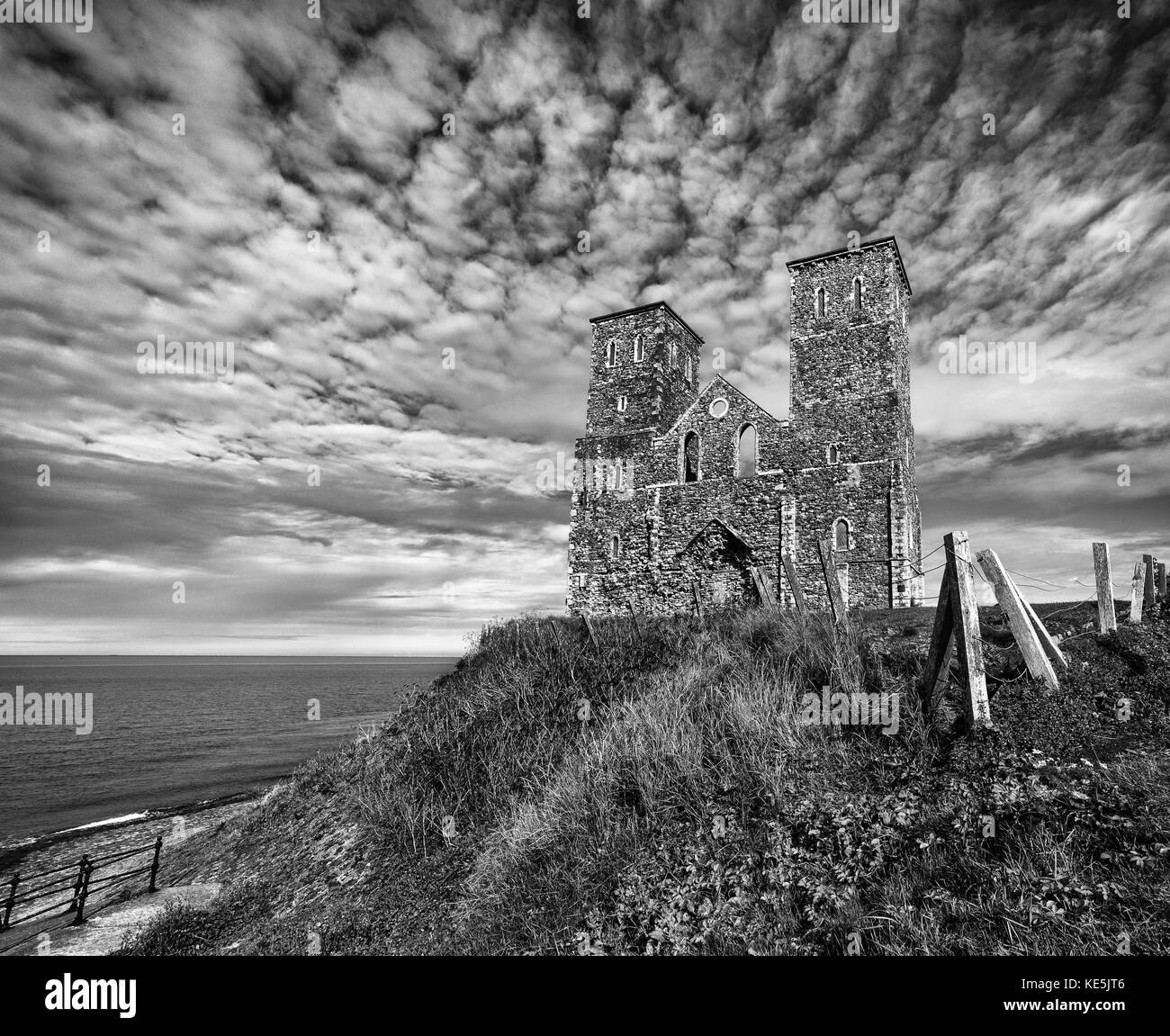 Reculver Towers viewed from the western side Stock Photo - Alamy