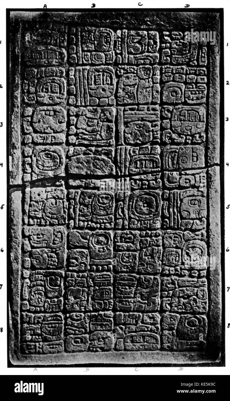 Maya Hieroglyphs Plate 16 Stock Photo - Alamy