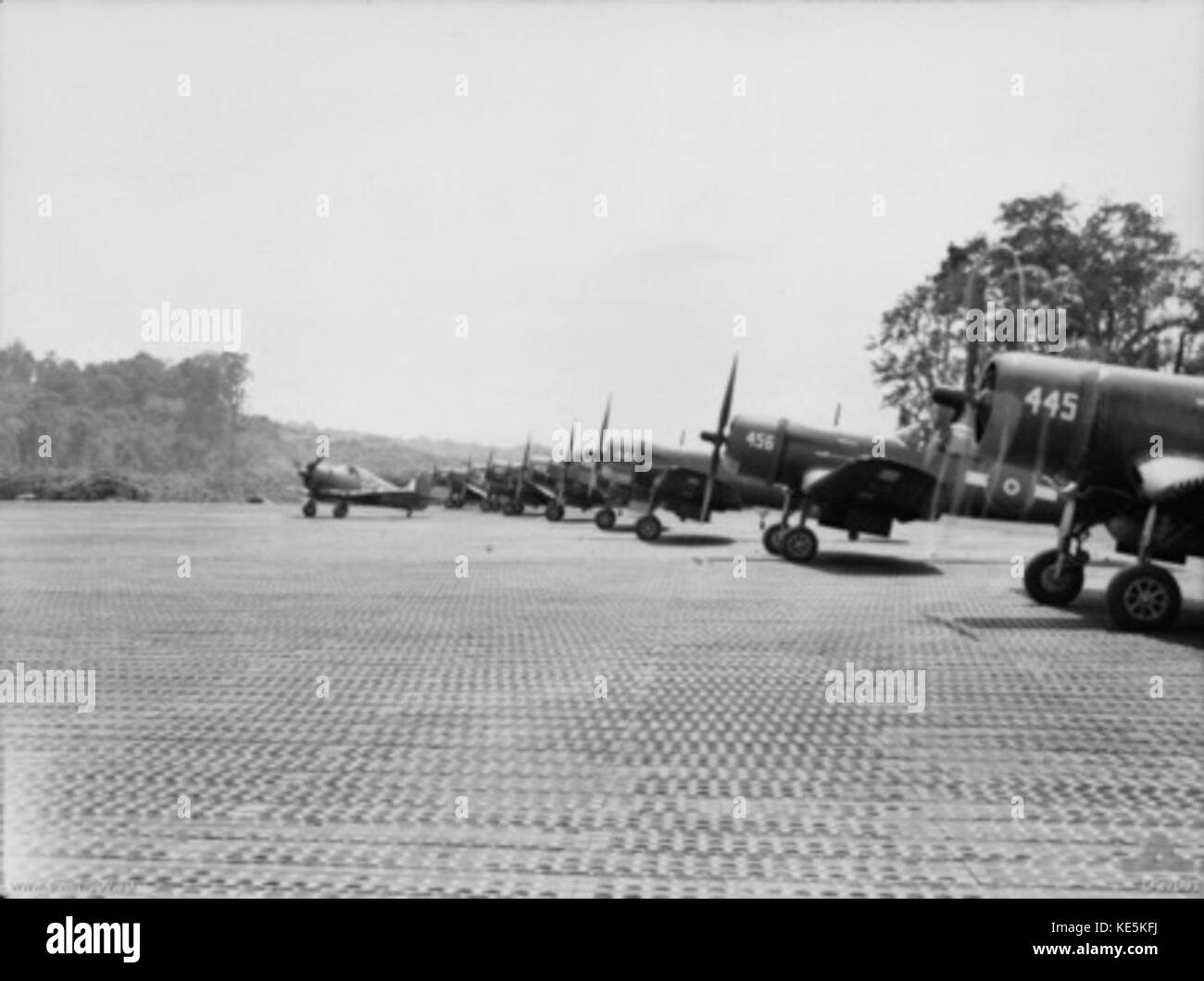 RAAF Boomerang with RNZAF Corsairs on Bougainville 1945 Stock Photo - Alamy