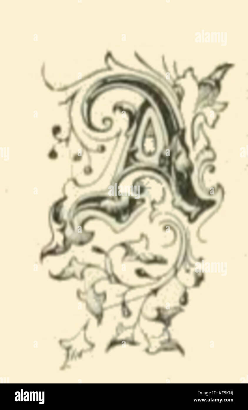 Swash Style Letter A Stock Photo - Alamy