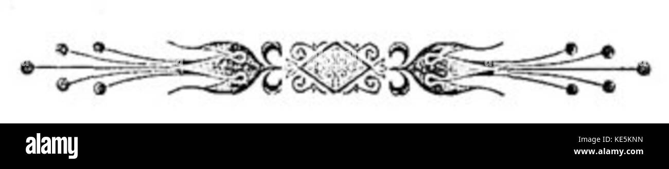 This stylized flower border is a decorative design element, commonly ...