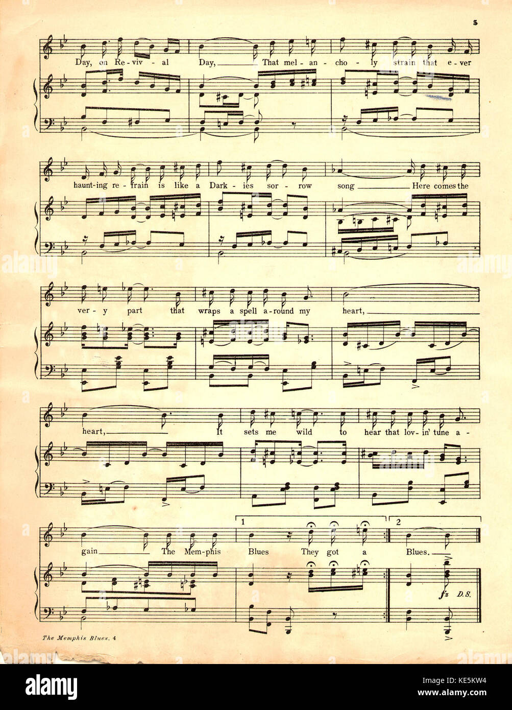 'The Memphis Blues' refers to a musical composition that captures the ...