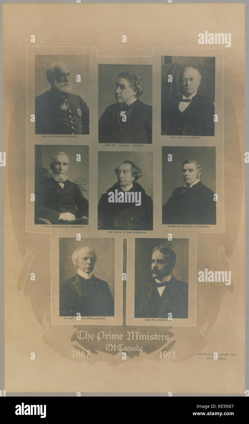 The Prime Ministers of Canada, 1867 1913 (HS85 10 27853 Stock Photo - Alamy