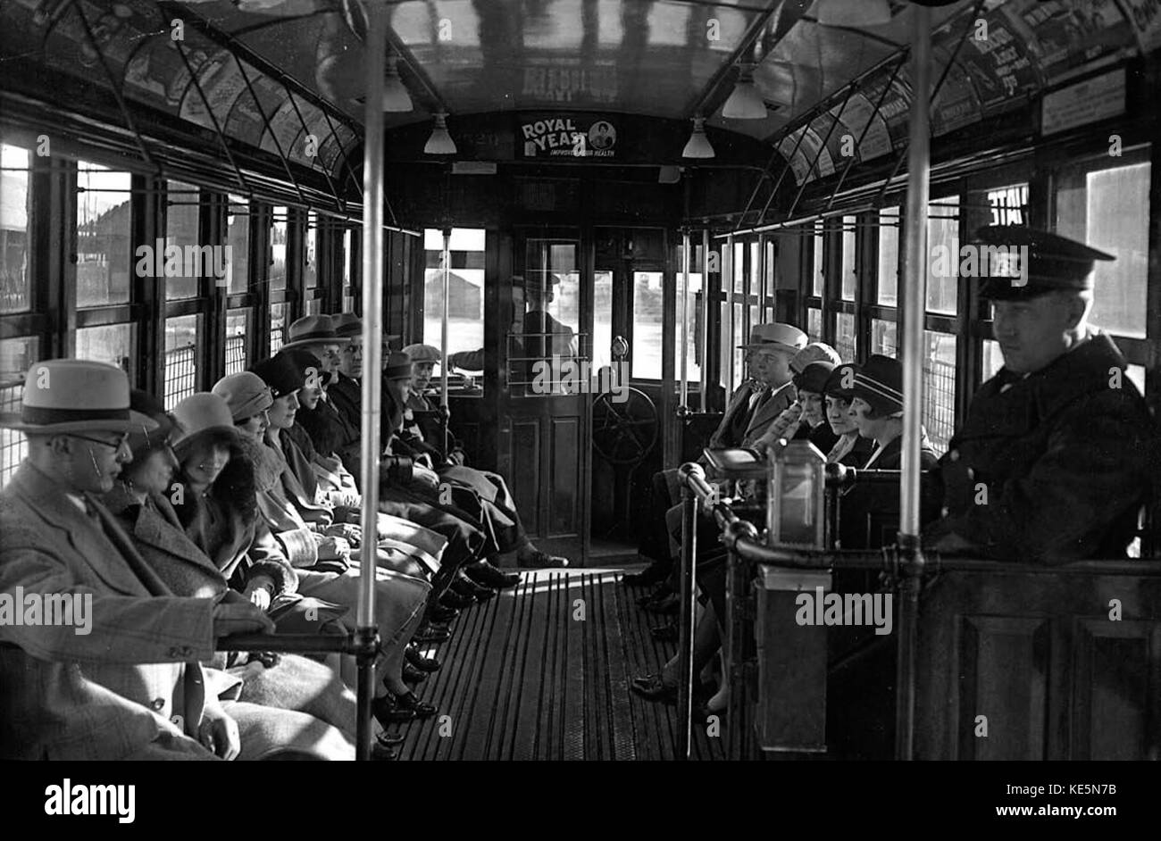 Toronto streetcar interior 1928 Stock Photo - Alamy