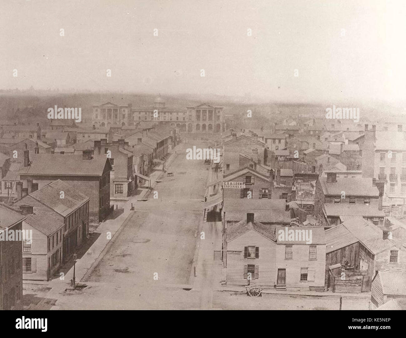 This historical image depicts the city of Toronto in 1856, providing a ...