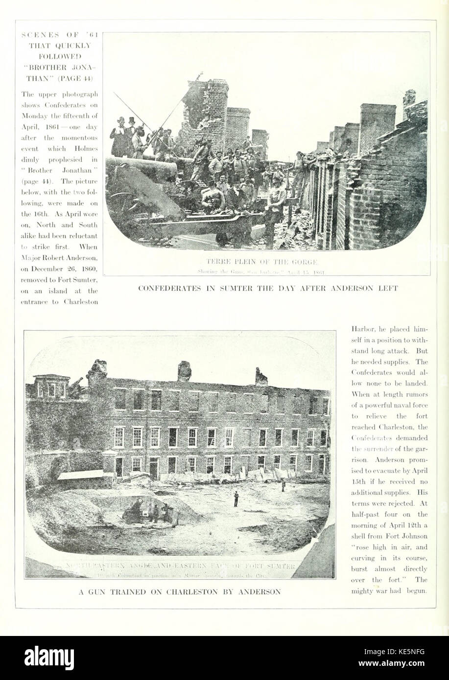 A page from *The Photographic History of The Civil War*, showing images ...