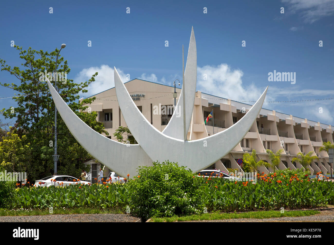 The Seychelles, Mahe, Victoria, Independence Avenue, Bicentennial ...
