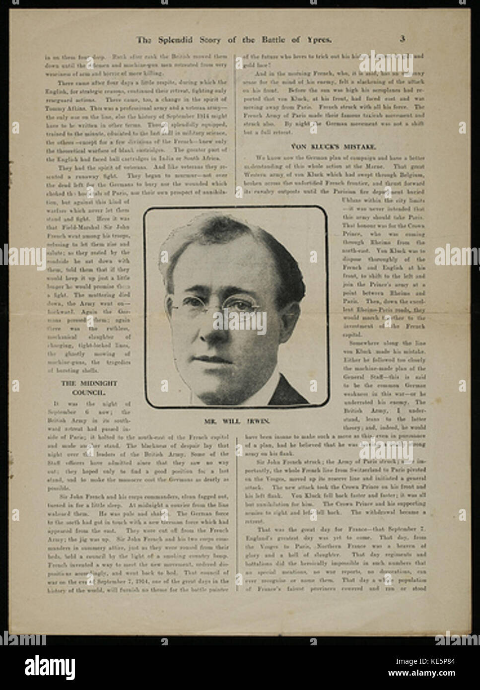 This image features Will Irwin, a prominent figure from 1915, known for ...