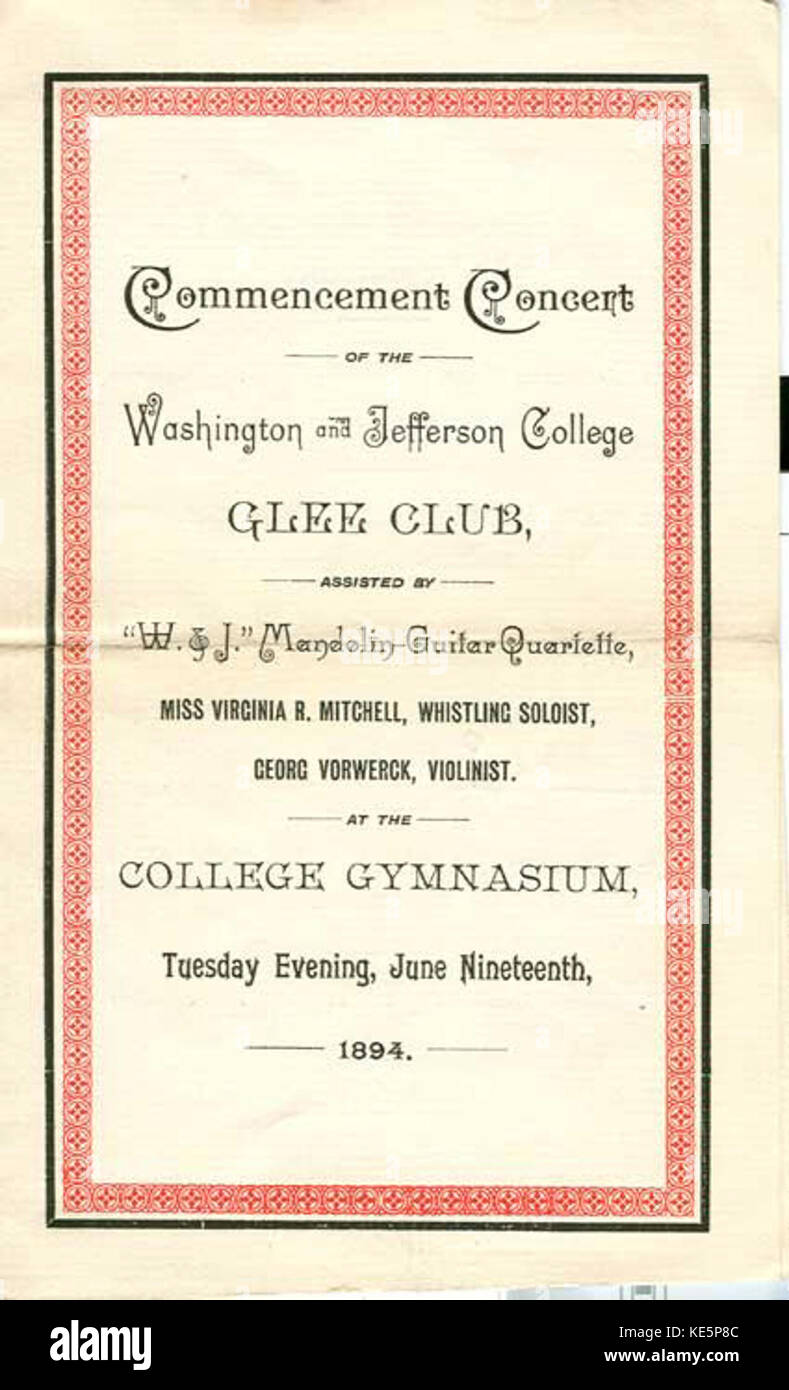 Old concert program hi-res stock photography and images - Alamy