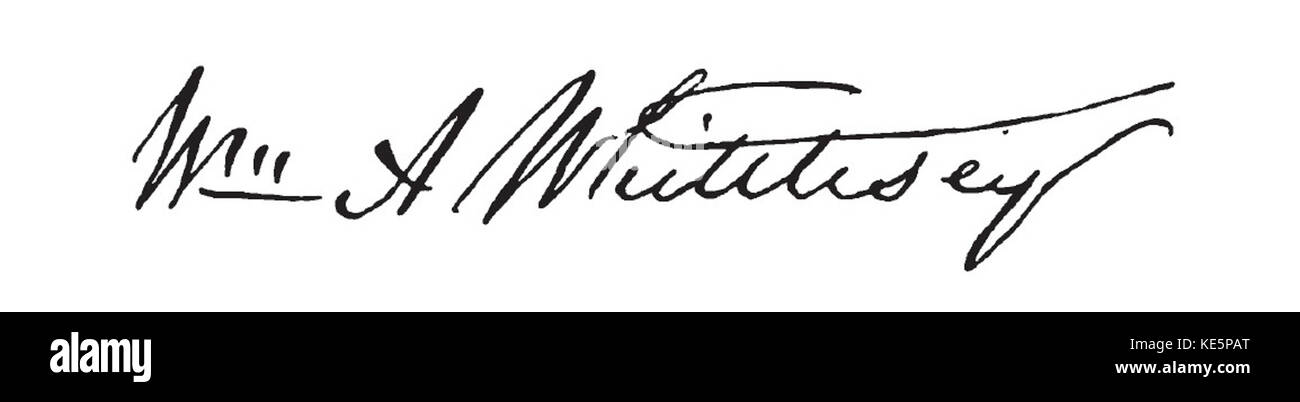 William A. Whittlesey signature Stock Photo - Alamy
