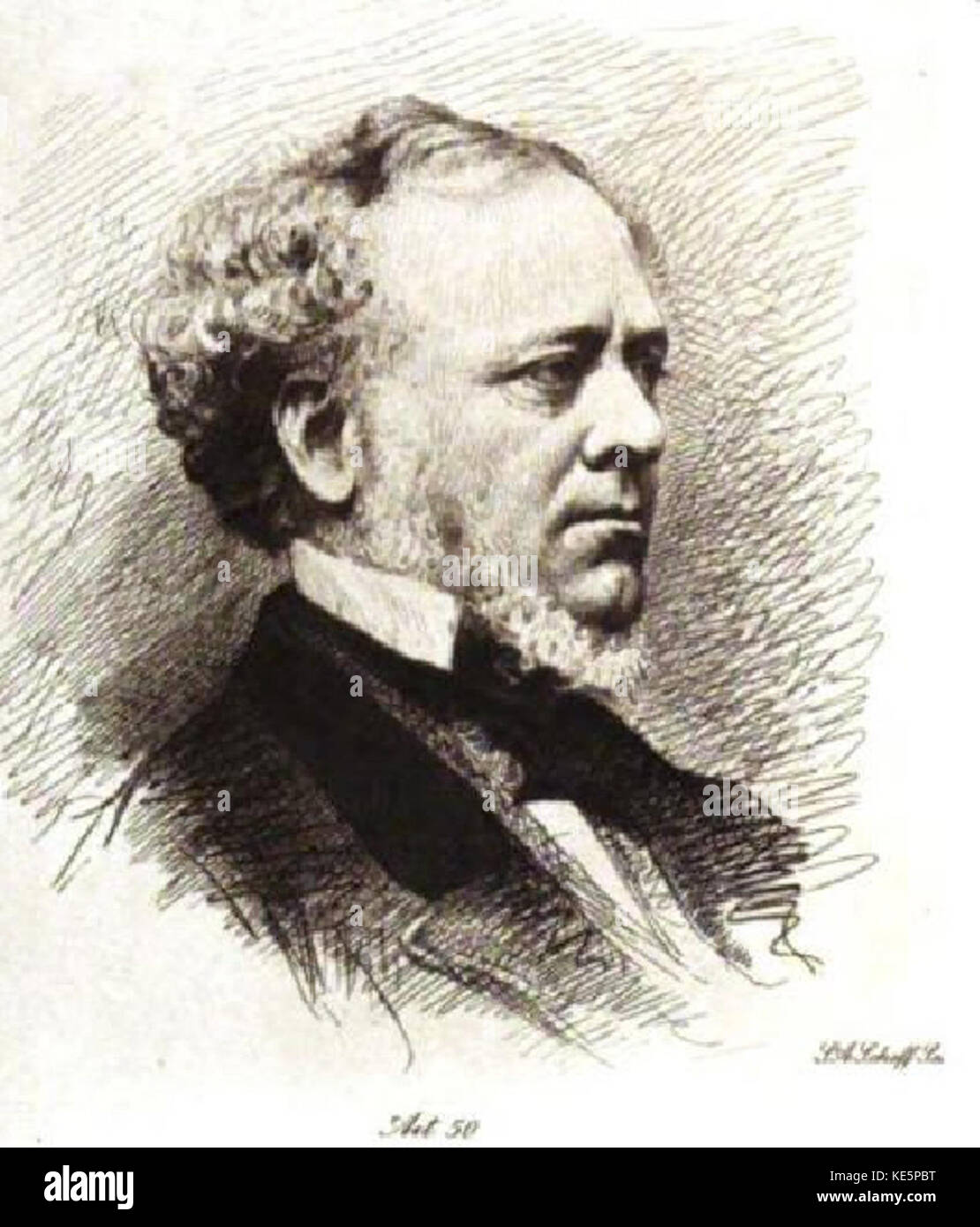 William Davis Ticknor etching by S.A. Schoff Stock Photo - Alamy
