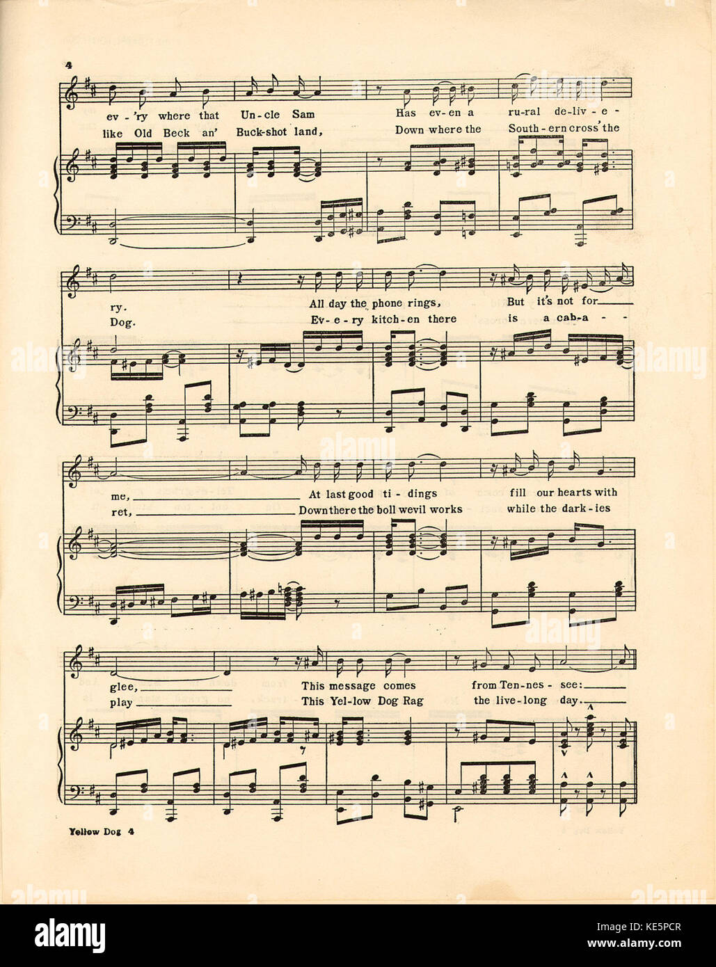 Yellow Dog Rag 3 Stock Photo - Alamy