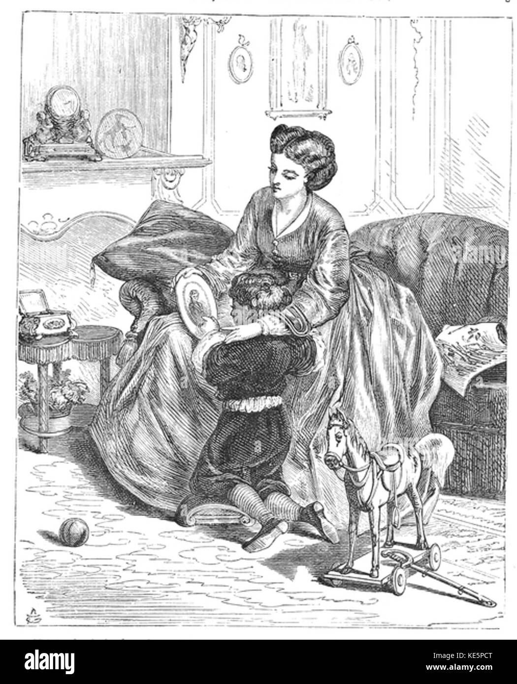 Waiting for Daddy Stock Photo - Alamy