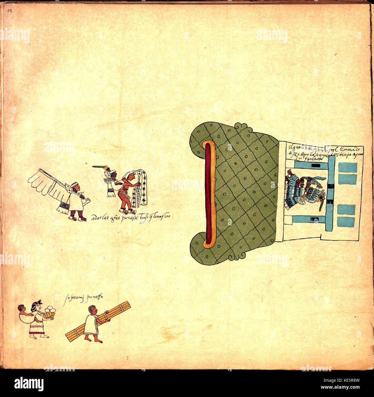 Codex Borbonicus (p. 25 Stock Photo - Alamy