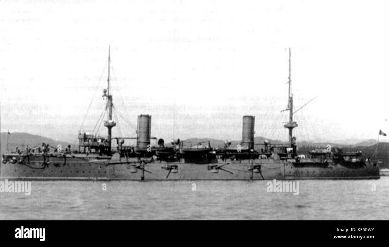 Italian armored cruiser Carlo Alberto Stock Photo - Alamy