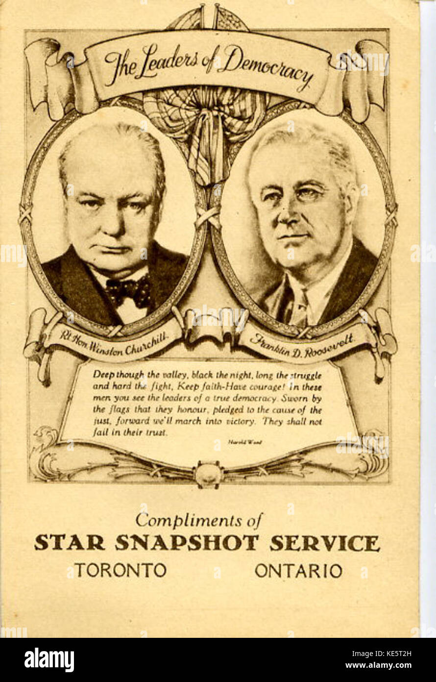 Postcard Leaders of Democracy Stock Photo - Alamy