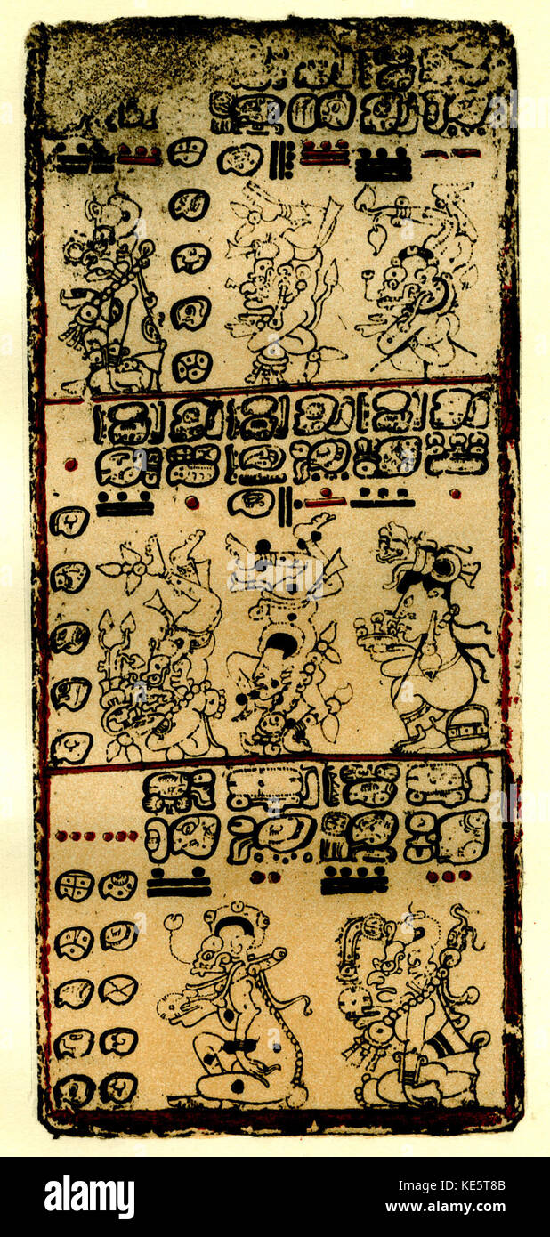 Maya Hieroglyphs Plate 28 Stock Photo - Alamy