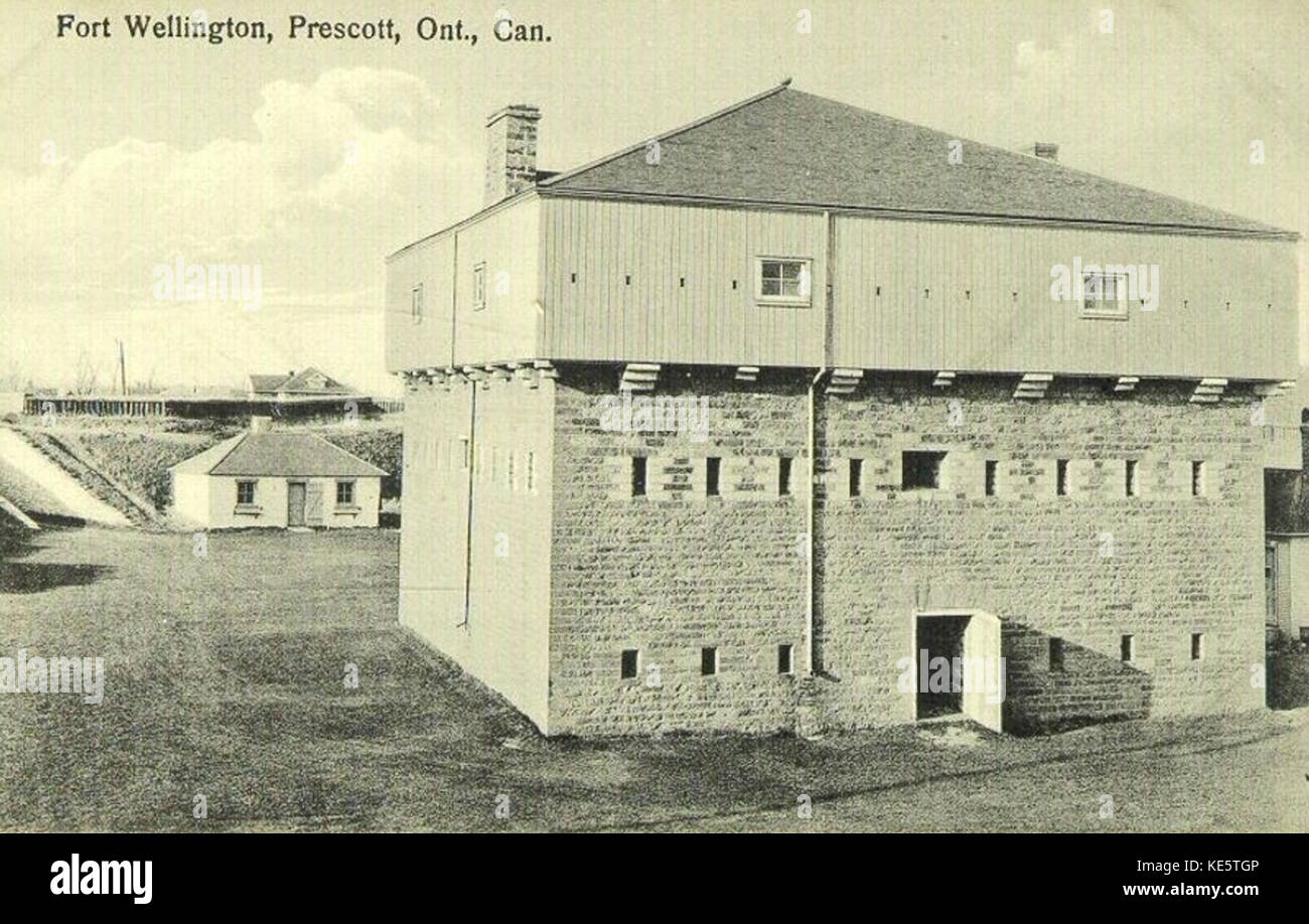 Postcard of Fort Wellington Prescott Ontario Canada Stock Photo - Alamy