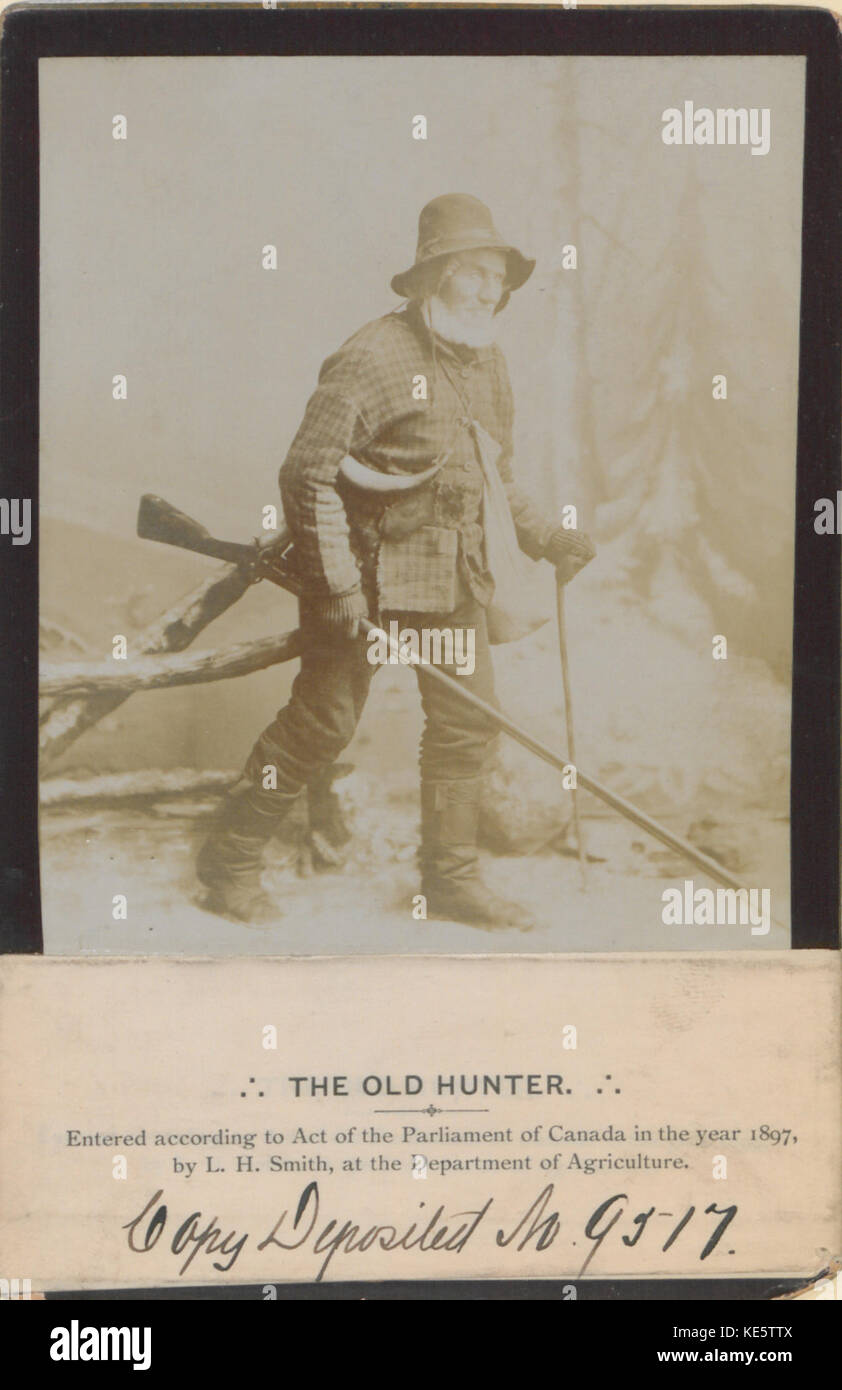 This image titled 'The Old Hunter' captures a historical scene ...