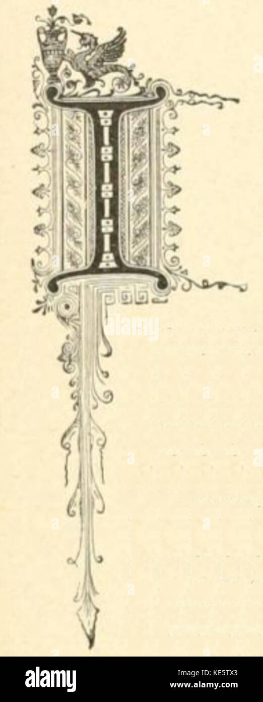 Tall Fancy Letter I Stock Photo - Alamy